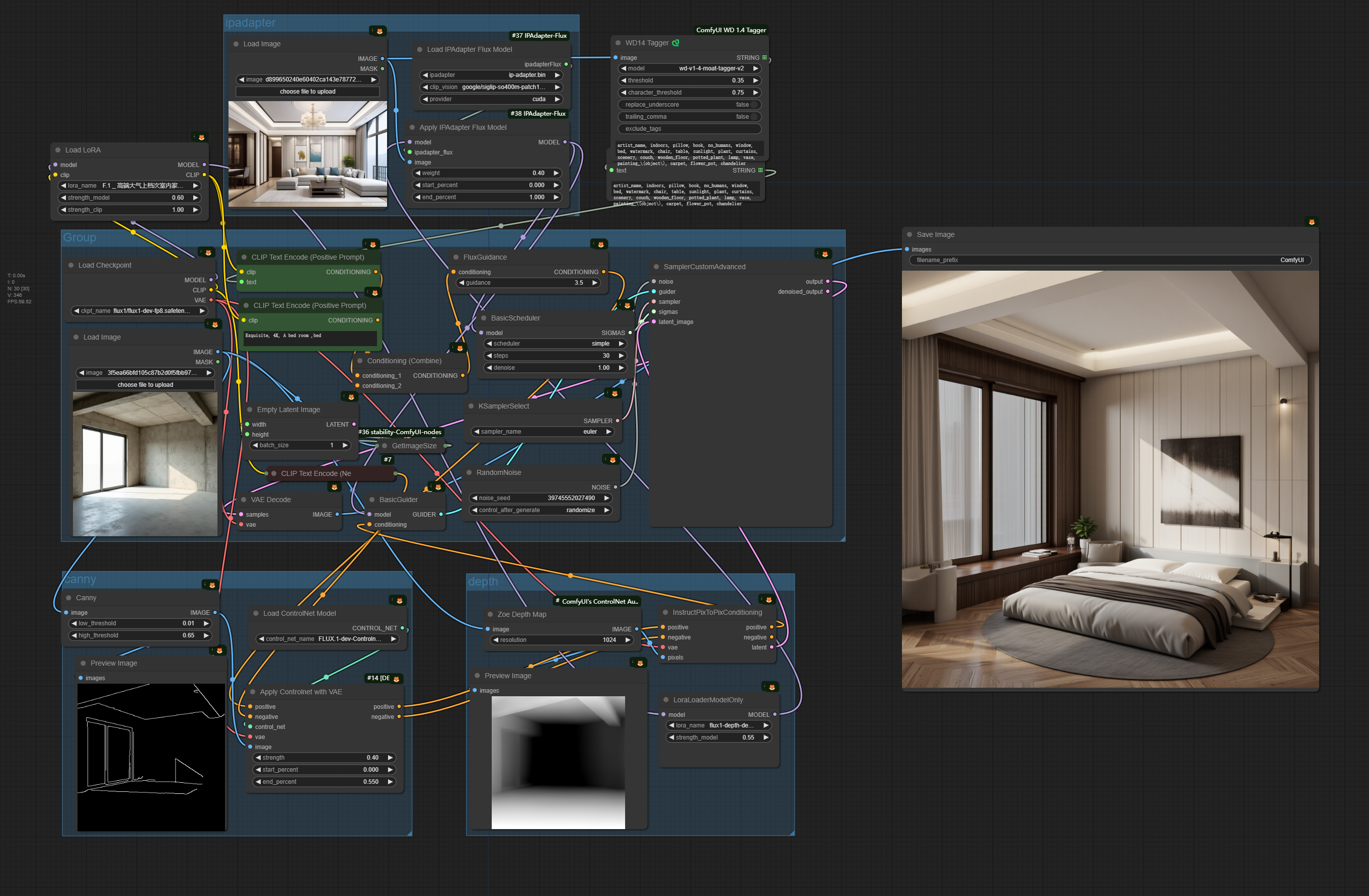 MimicPC - Flux-IPAdapter: Interior Design